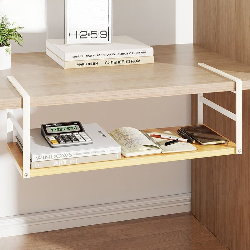 Under Desk Hanging Organizer Rack – No Drilling Storage Shelf for Offi ...