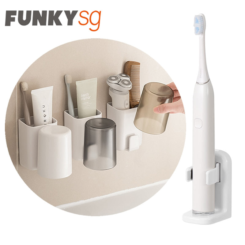 Electric Toothbrush Holder Toothpaste Storage Matching Cup Set — FUNKY.sg