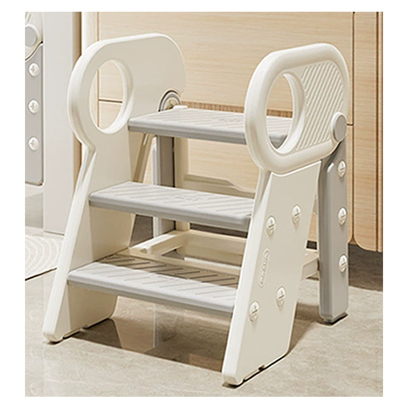 Kids Foldable Triple Step Stool Ladder For Hand Washing With Handle ...